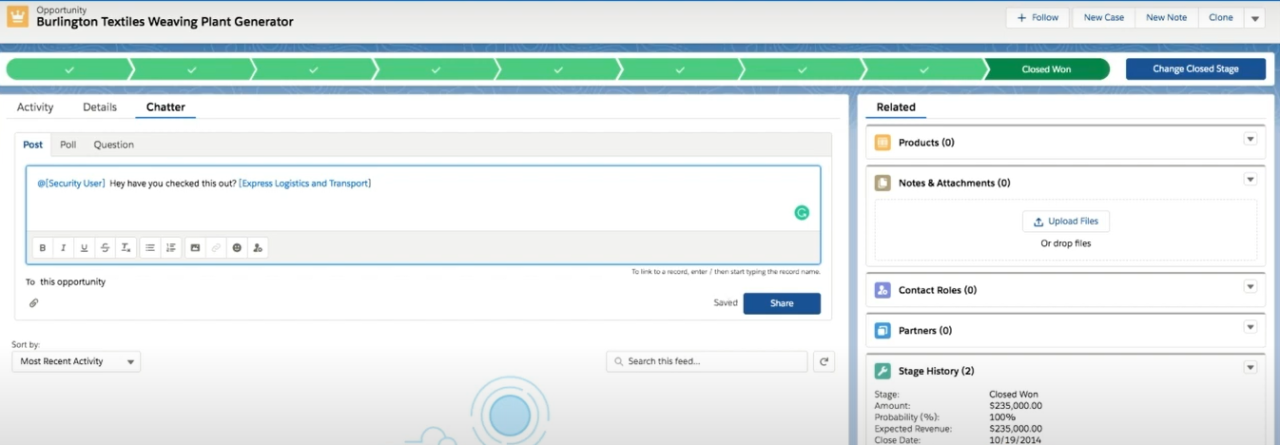 How to Post on Chatter, Salesforce Collaboration Tool - Roycon